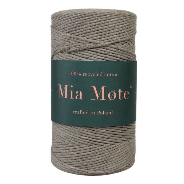 Mia Mote™ Classic Line Sznurek bawełniany skręcany do makramy 2mm deep sunstone Beżowy Ciemny ...